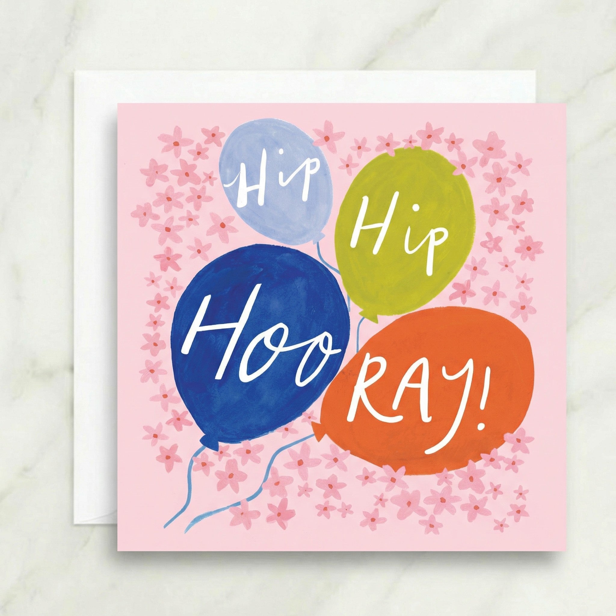 Hip Hip Hooray Balloons Birthday Card | Woodmansterne Moments ...